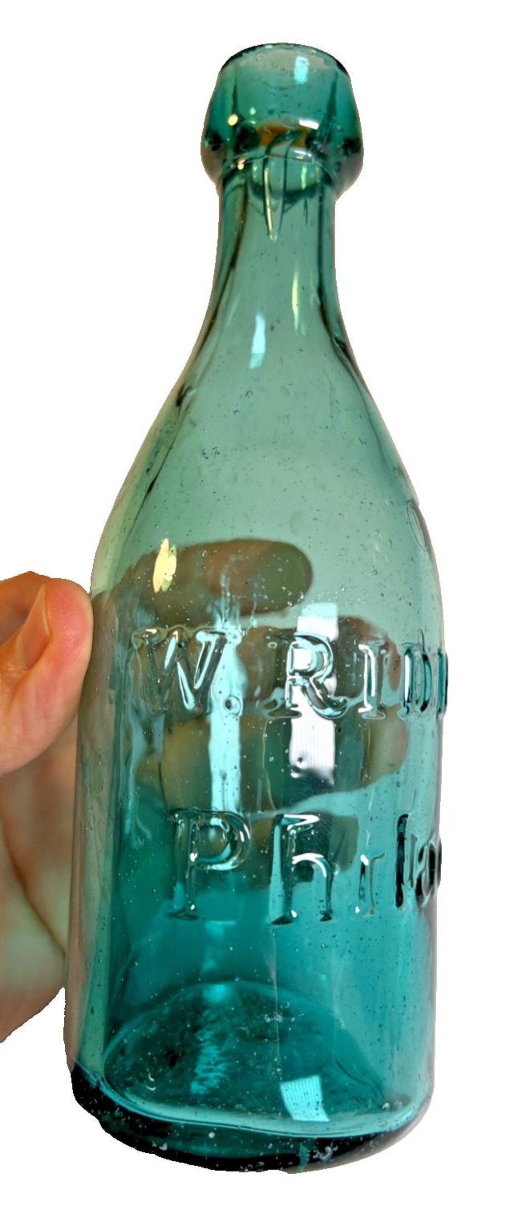 Antique Soda Bottle Iron Pontil William Riddle Blobtop Blob Top ...