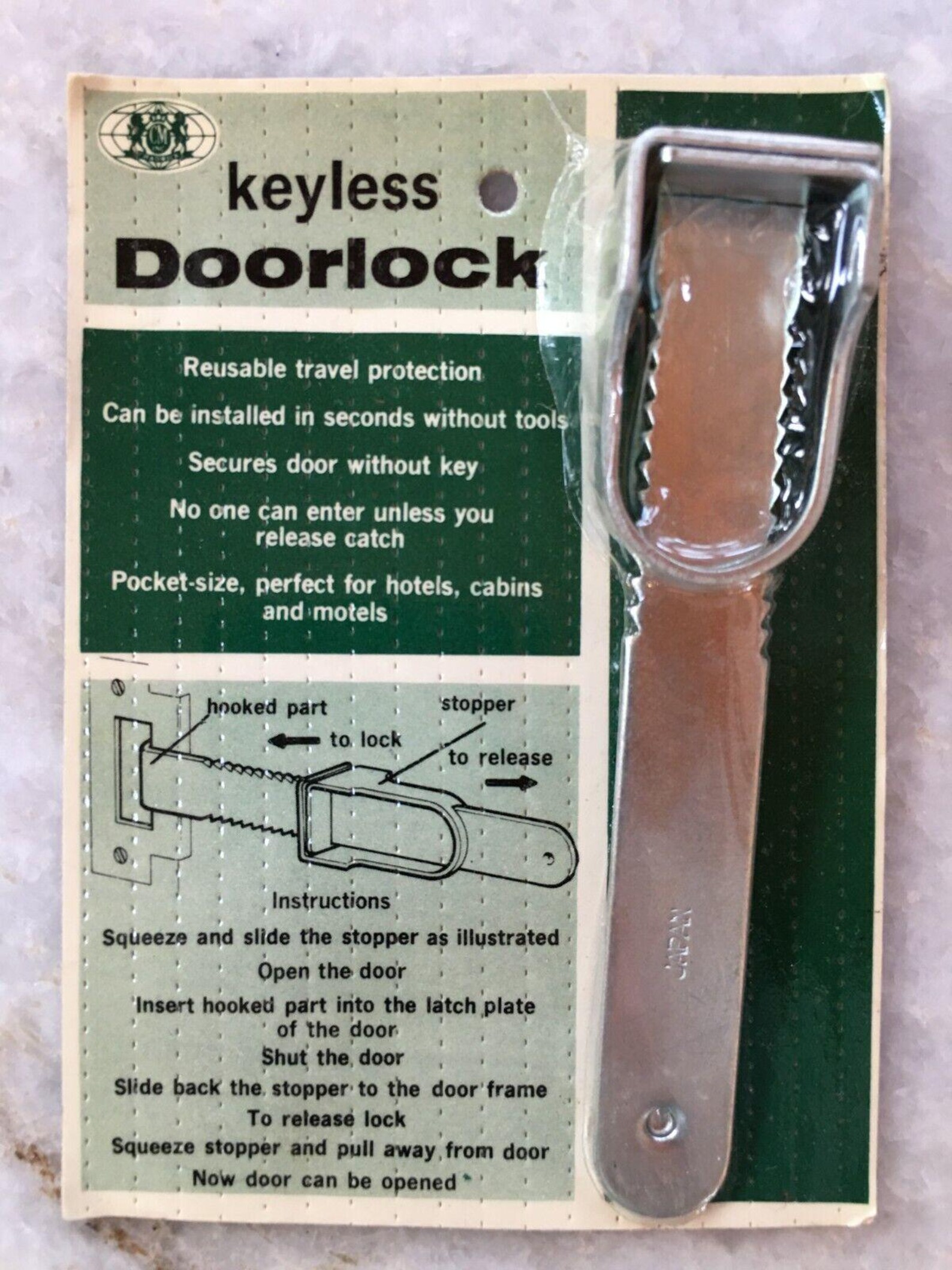 Vintage Made in Japan Metal Keyless Travel/portable Personal Safety ...