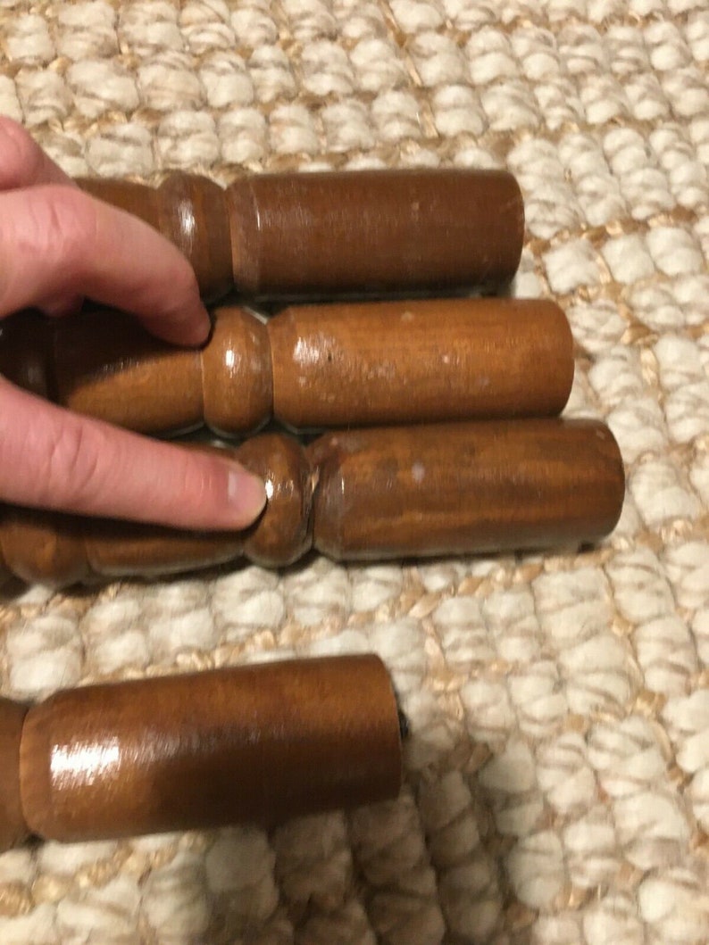 Vintage 1960-70s Brown Wooden Table Legs W/mounting Hardware | Etsy