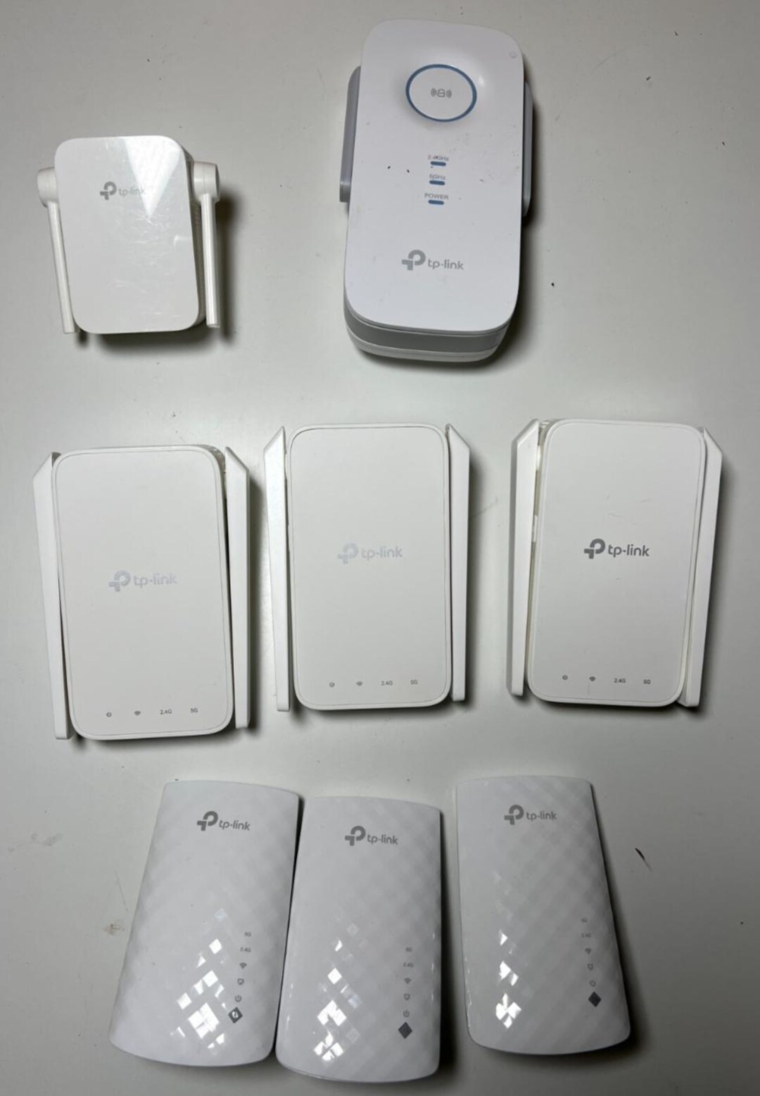 Lot of 8 Tp-link Wi-fi Range Extenders Re200 Re220 Re450 Re650 Dual ...