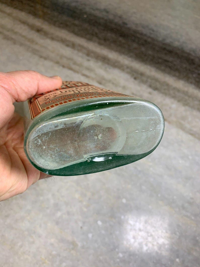 Rare Antique Victorian Bottle Paper Label Ammonia Nathan Wood Son ...