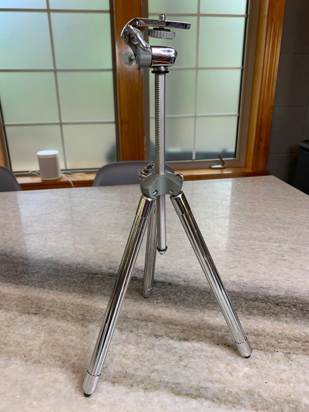 Vintage Mid Century Modern Thick-chrome Tripod Camera Stand Collapsible ...
