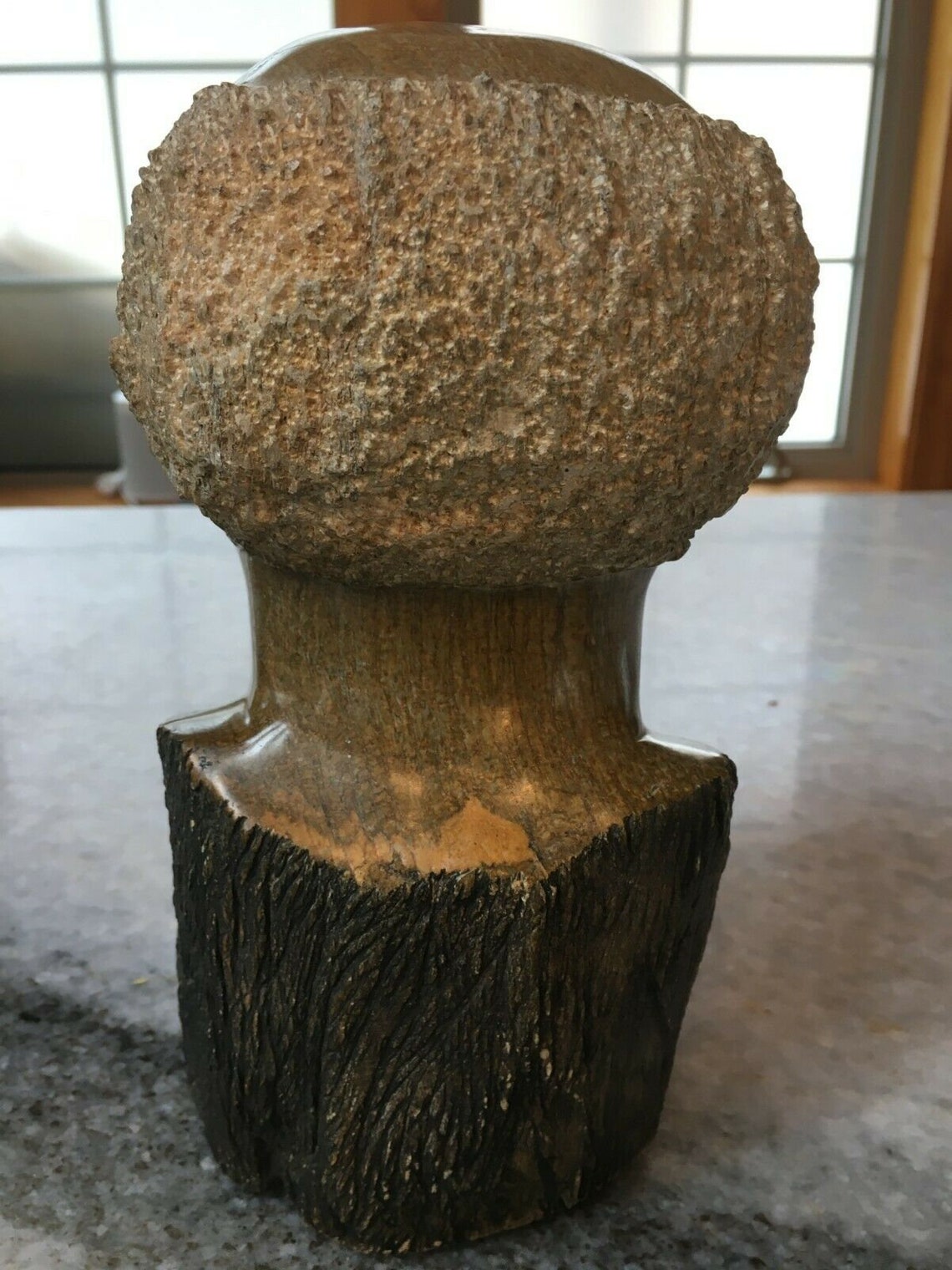 Carved Bearded Black Male Stone Bust/sculpture/figure Head petrified ...