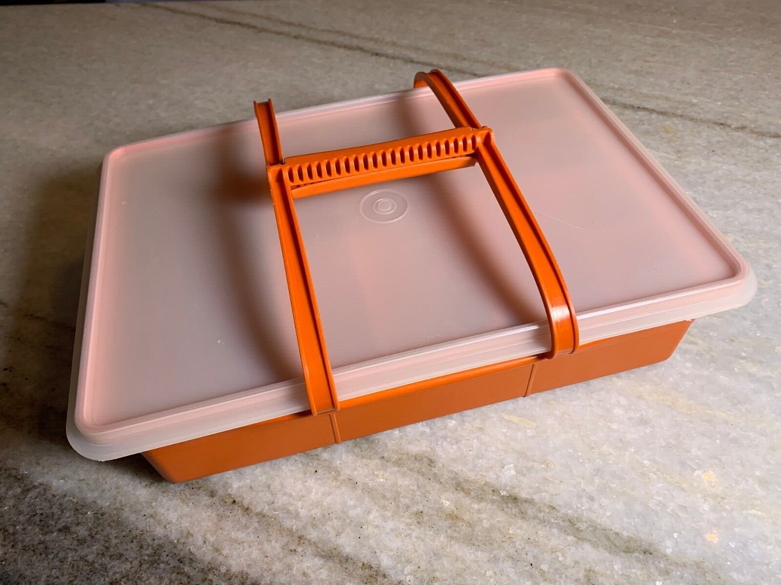 Vintage Burnt Orange Tupperware Tuppercraft Craft Sewing Storage ...