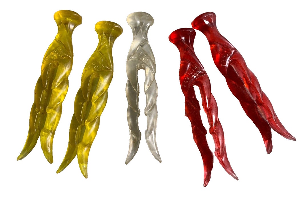 Rare Antique Vintage Art Deco Translucent Clothes Pins Clothespins ...