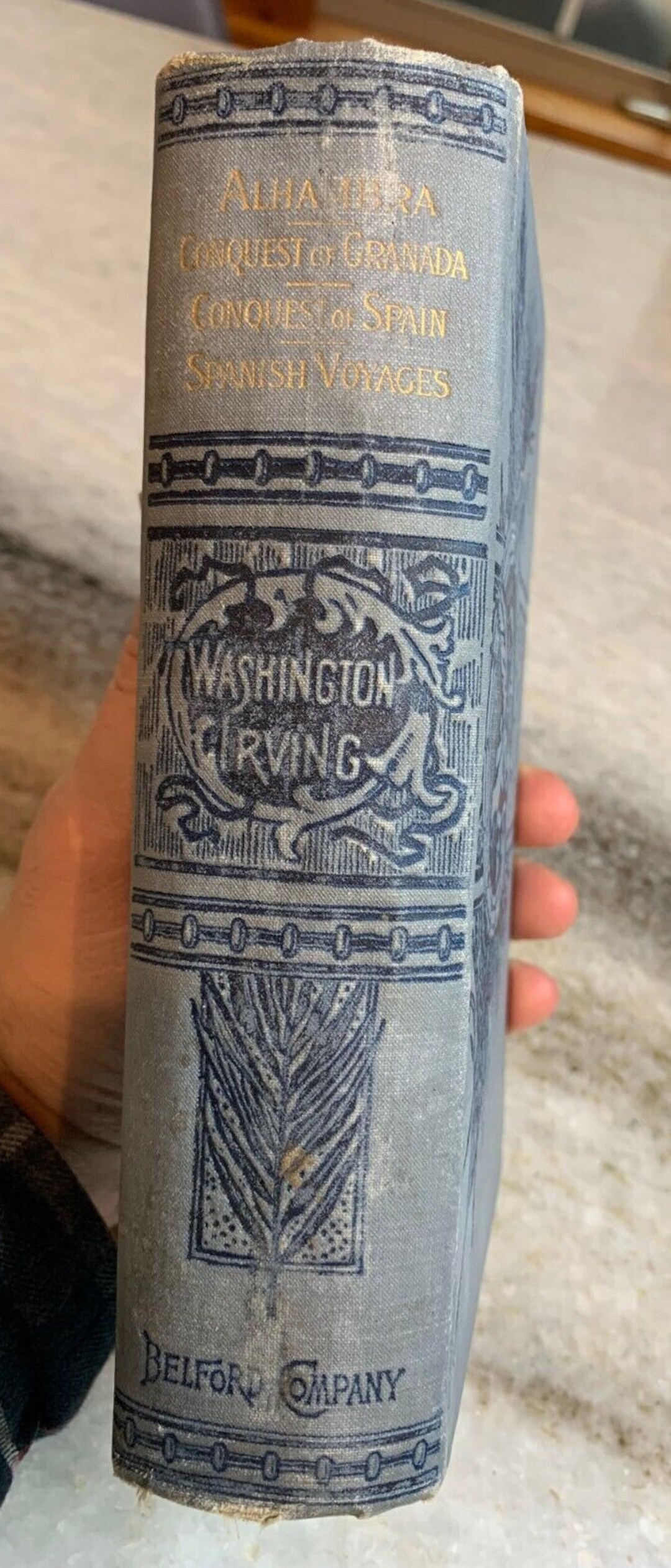 Antique Victorian Hardcover Book the Alhambra by Washington Irving ...