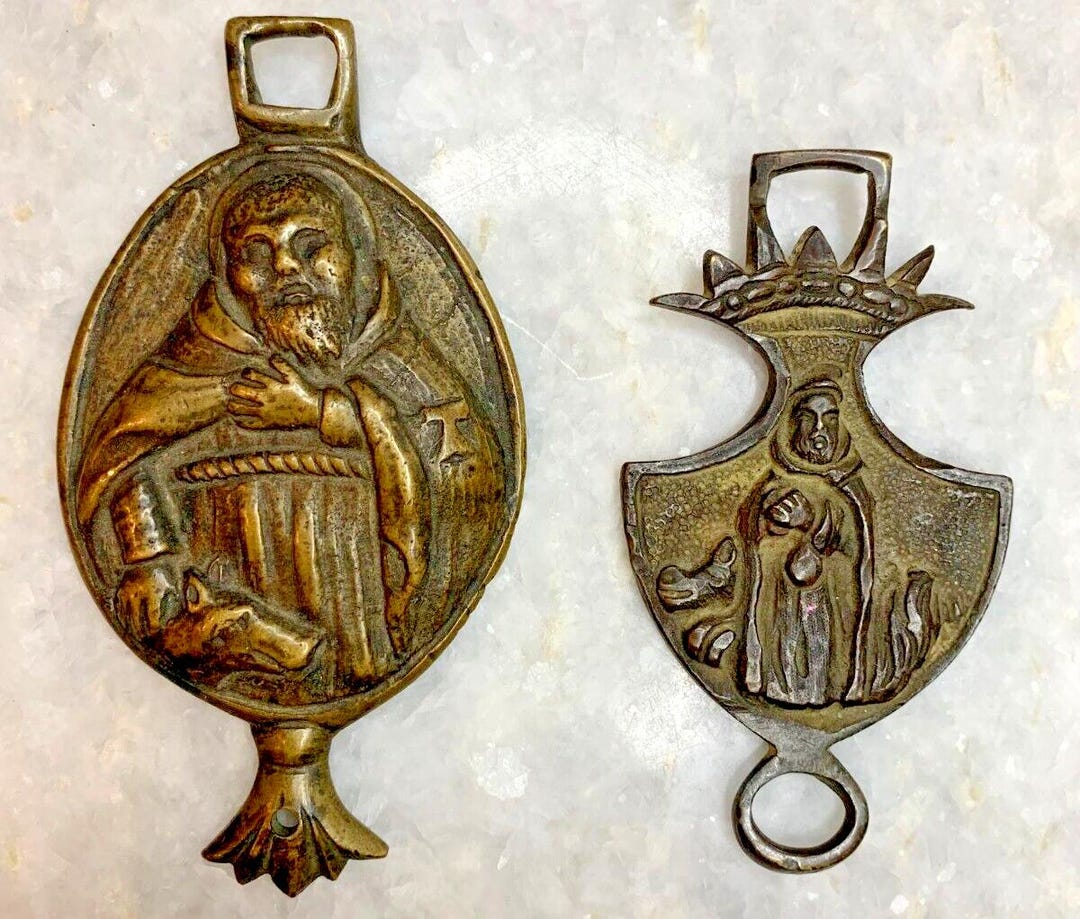 Antique Medieval Brass Religious Pilgrimage Badge Medal Medals Badges ...