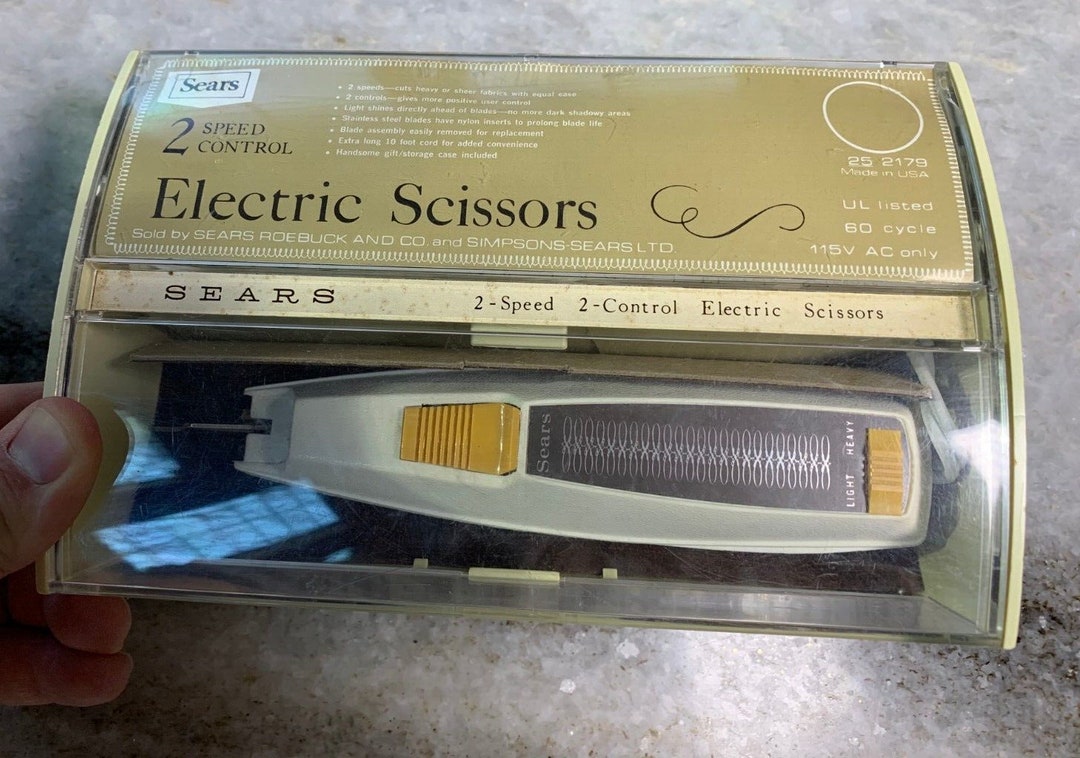 Vintage Sears 2 Speed Electric Scissors [christmas Wrapping Paper ...