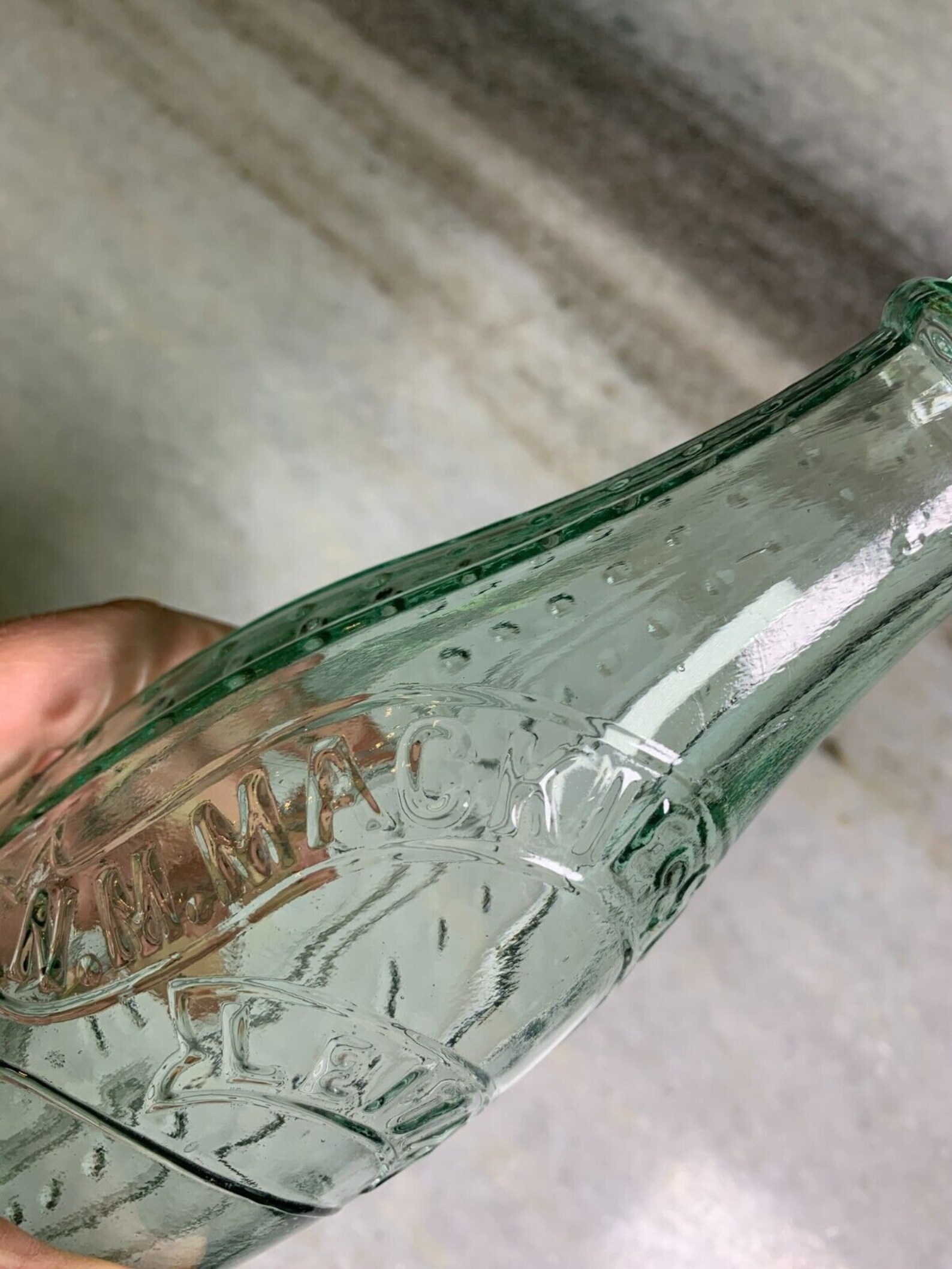 Antique Embossed 1870s Applied Top Tall Mackie Scott Wine Bottle Leith ...