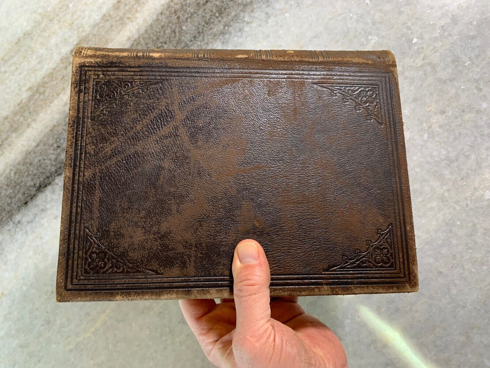 Antique Leather Gilded Gilt Perfect Jewels Balch Ornate Embossed ...