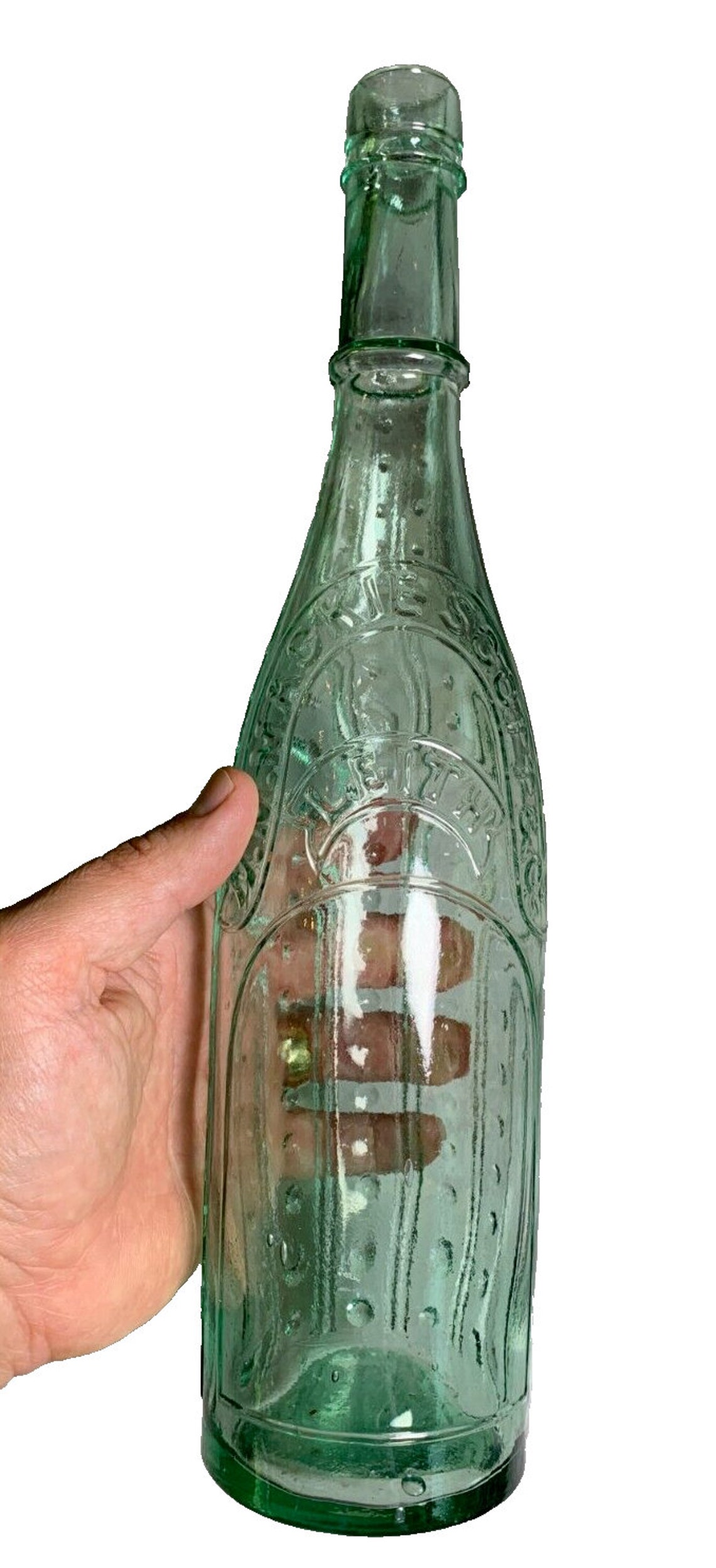 Antique Embossed 1870s Applied Top Tall Mackie Scott Wine Bottle Leith ...