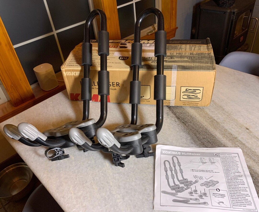 2 / Pair: Yakima Hullraiser Hull Raiser J-hook Padded Kayak Roof ...