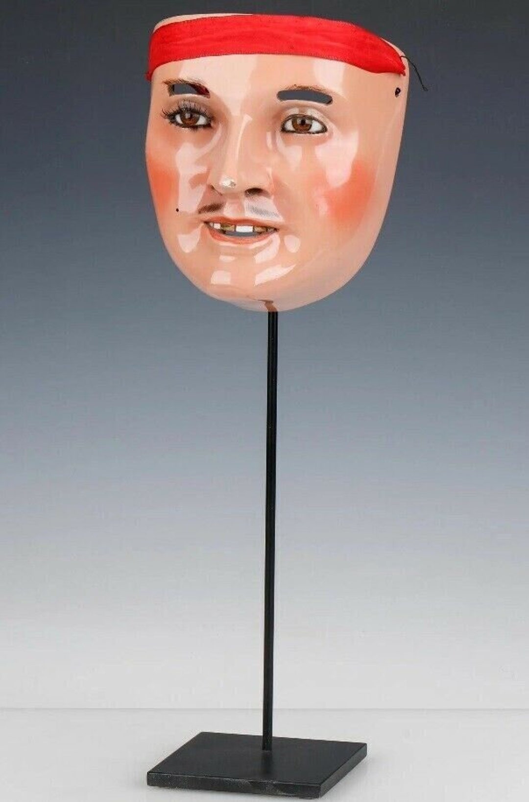 Mexican Catrine (dandy) Mask W/glass Eyes Jim Horne/colonial Arts San ...