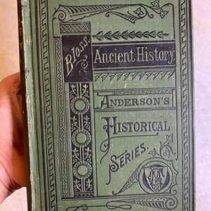 Antique 1883 Victorian Ornate Gilded Embossed Book Ancient History ...