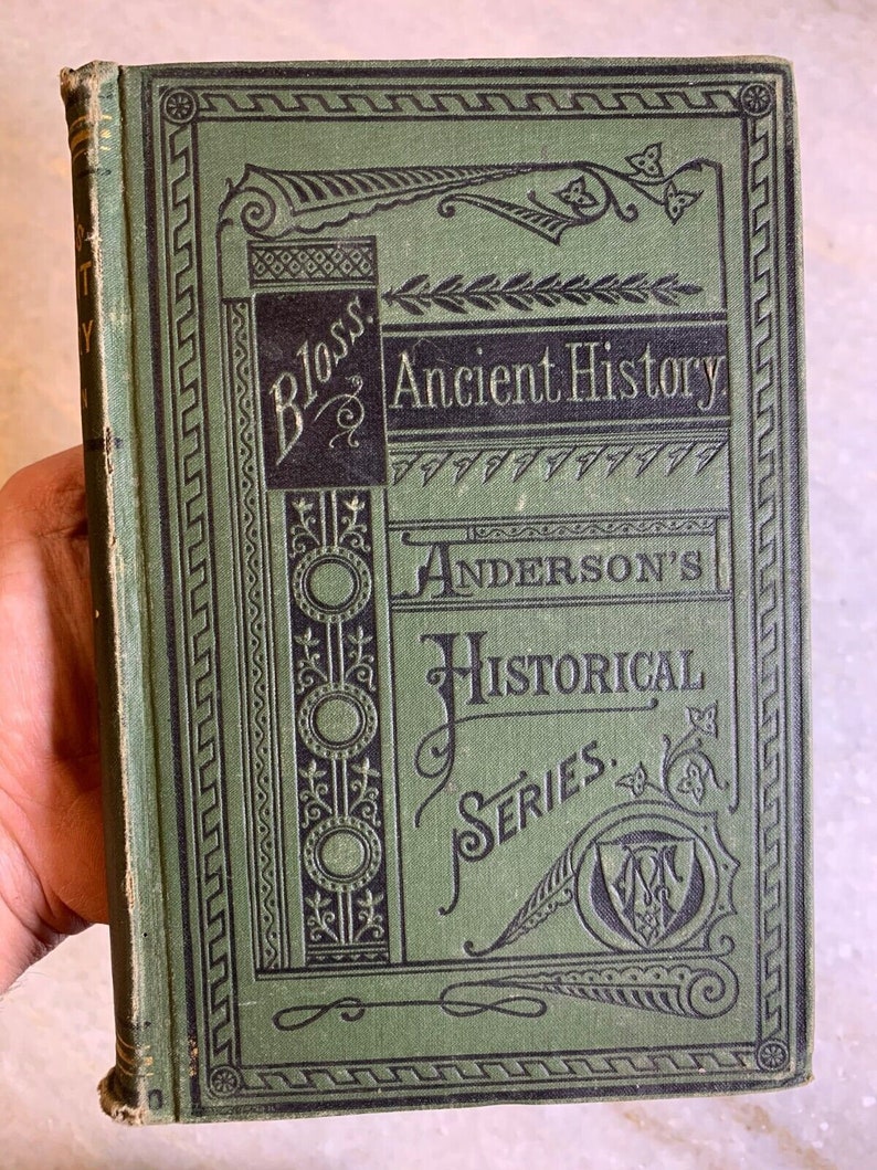 Antique 1883 Victorian Ornate Gilded Embossed Book Ancient History ...