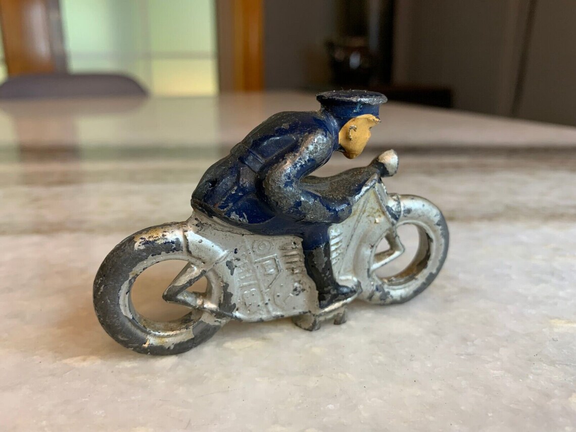 Antique Leaded Figure/figurine Bike/motorcycle Macabre - Etsy