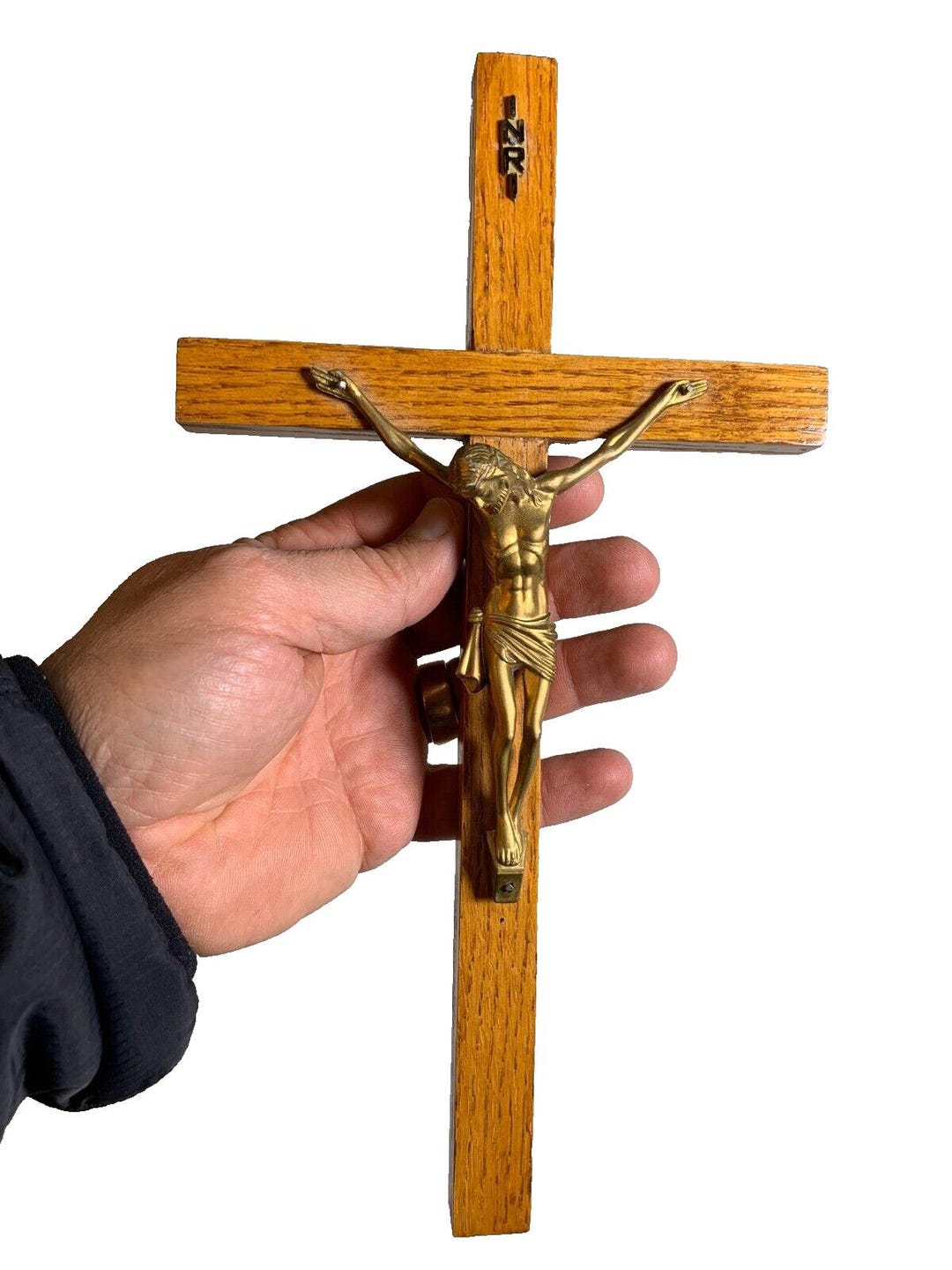 Vintage Wood Wooden Jesus Christ Cross Crucifix Light Weight ...