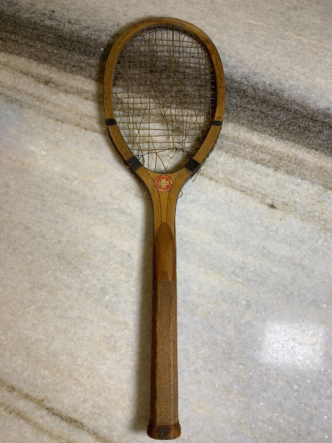 Antique 1920s Early Wood Wooden Goldsmith & Sons Tennis Racquet ...