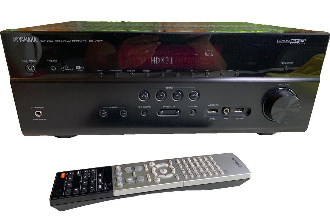 Yamaha Rx-v677 7.2 Channel Stereo Reciever Receiver Wifi Hdmi Network ...