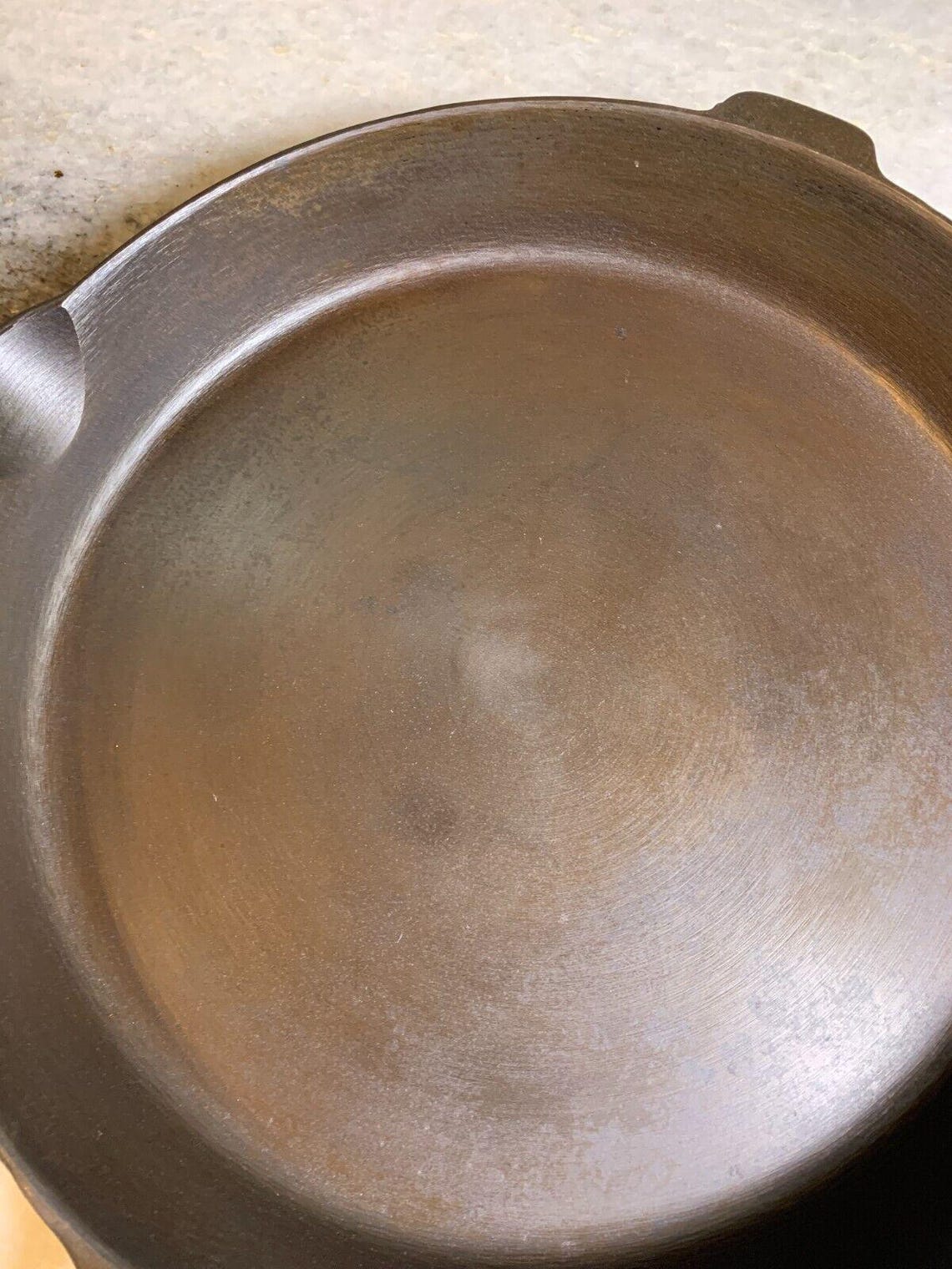 Massive Huge Extra Large Cast Iron Fry Pan Skillet #14 15.25" Wagner ...