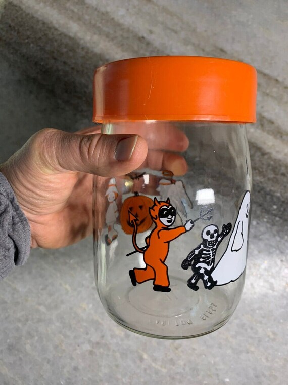 Rare vintage 1980s 80s carlton glass jar halloween gh… - Gem