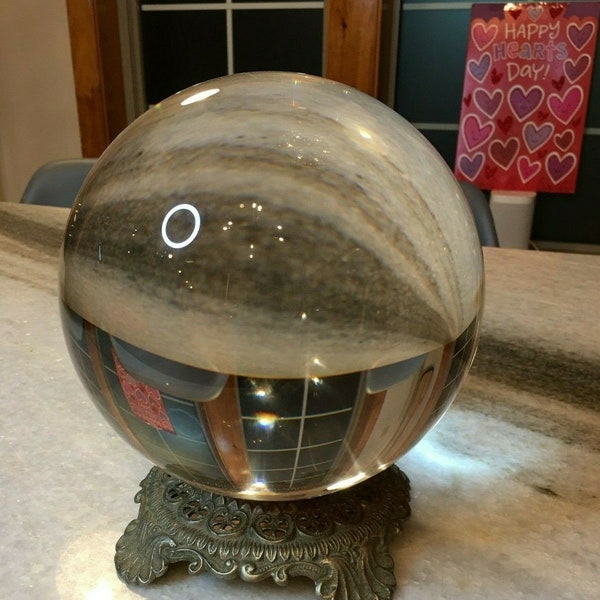 Antique Crystal Ball - Etsy