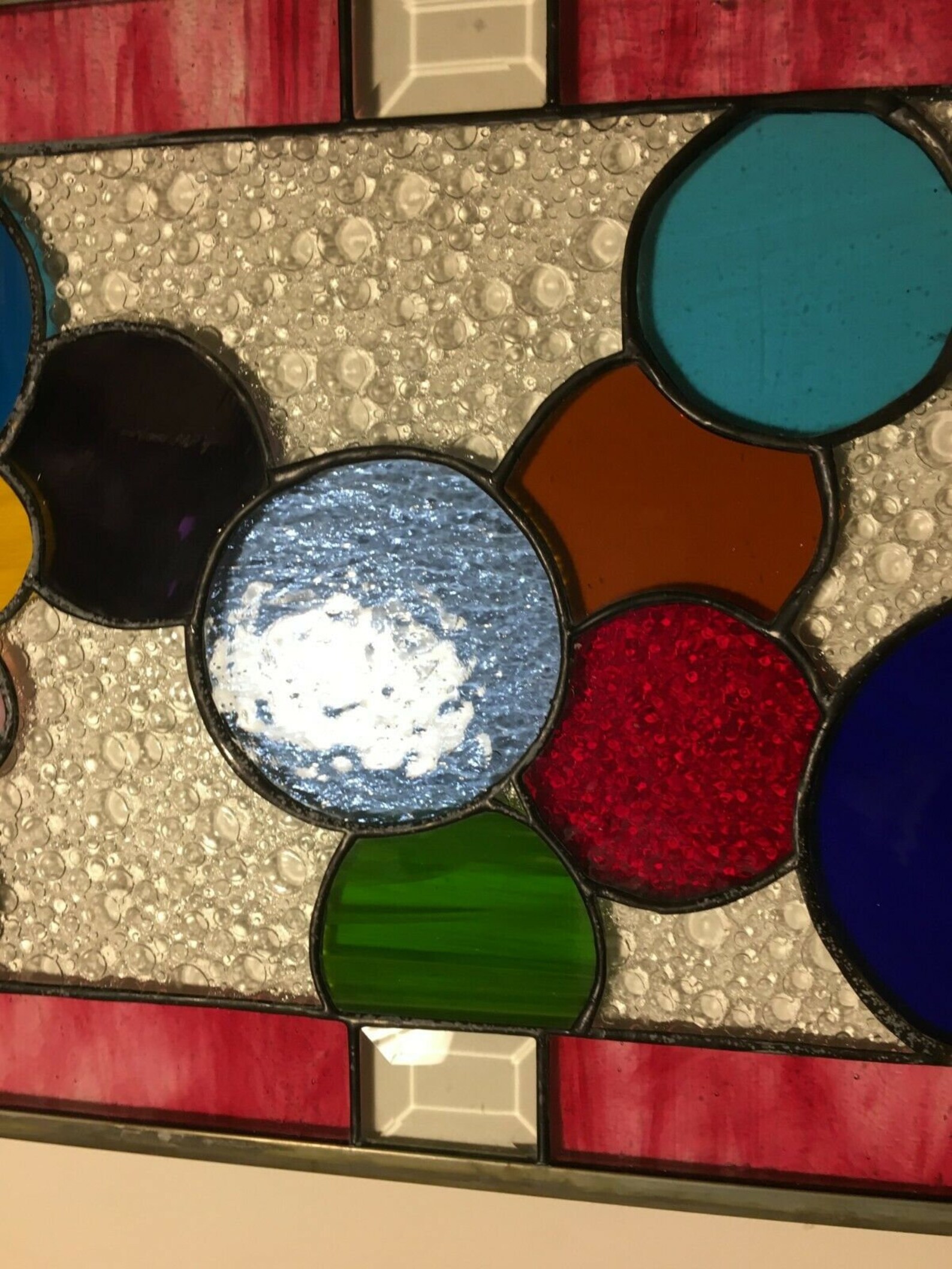 Cosmic Planetary Water-drops Stained Glass Beveled Window Sun - Etsy UK