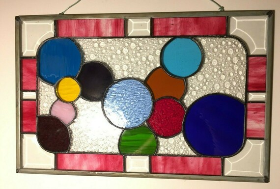 Cosmic Planetary Water-drops Stained Glass Beveled Window Sun - Etsy UK