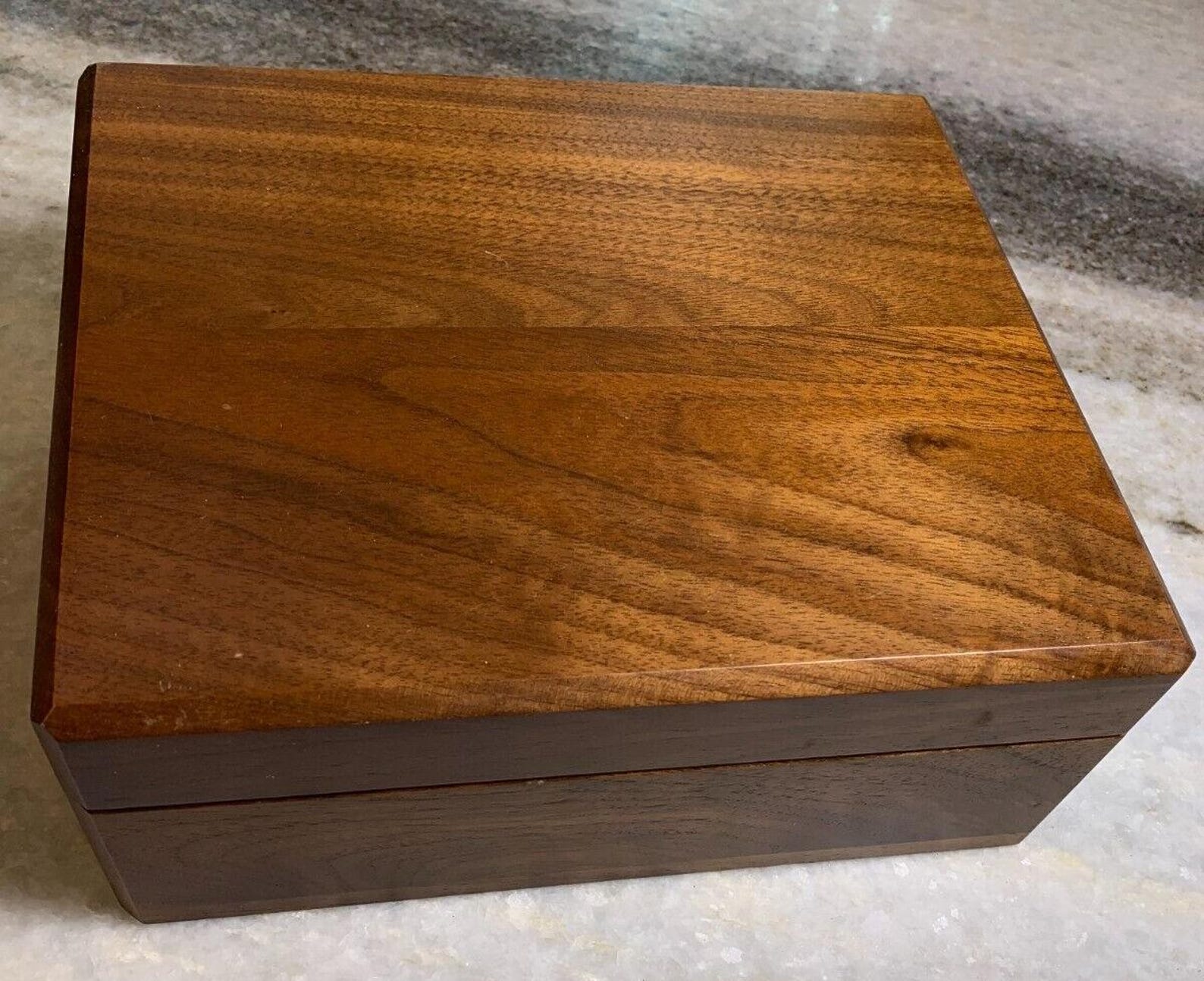 Vintage Solid Wood Wooden Havana Mist Humidor W Hygro Stat Hygrostat ...