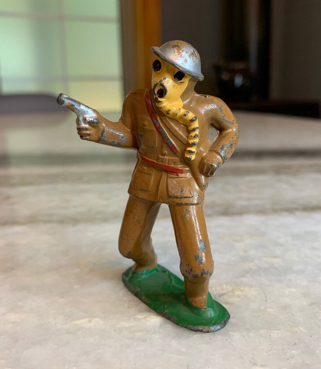 Superb Antique Leaded Figure/figurine Gas Mask Macabre - Etsy