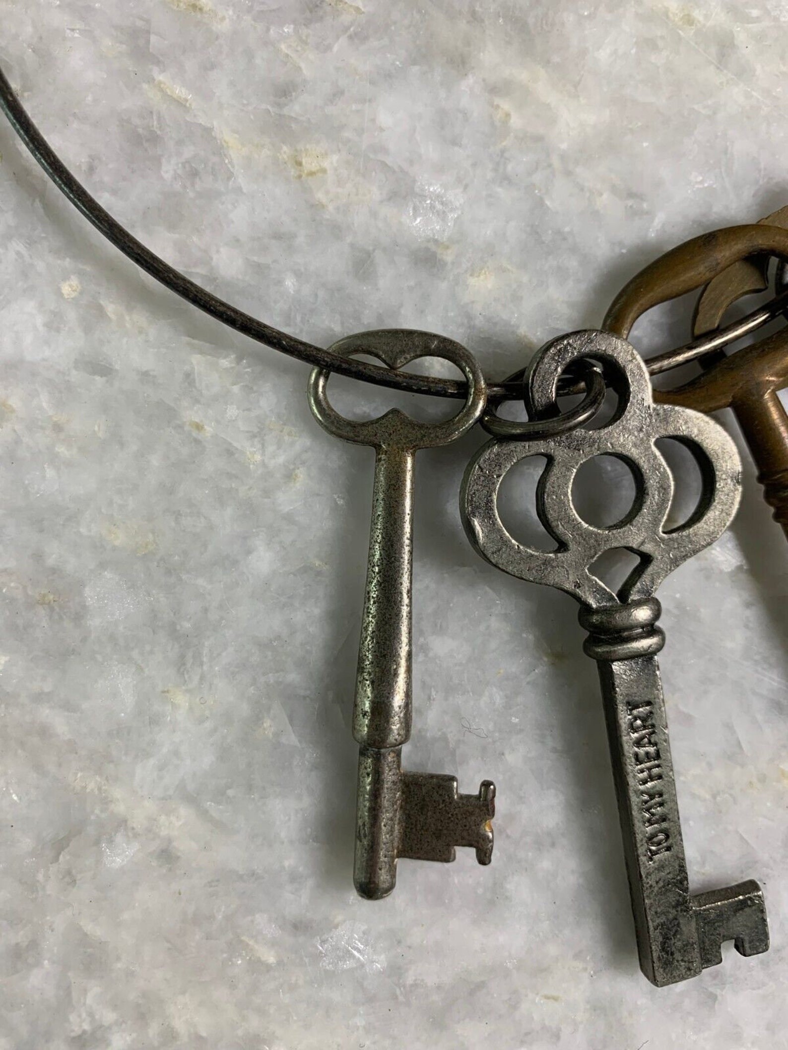 Antique Skeleton Keys Prison Jail Jailer Guard Key Ring Holder key to ...