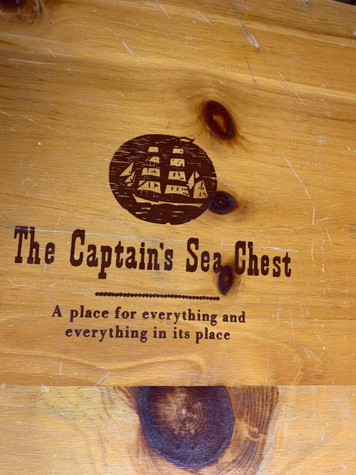 Extra Large Wood Wooden Sea Chest Pirate Treasure Chest Ships Knick ...