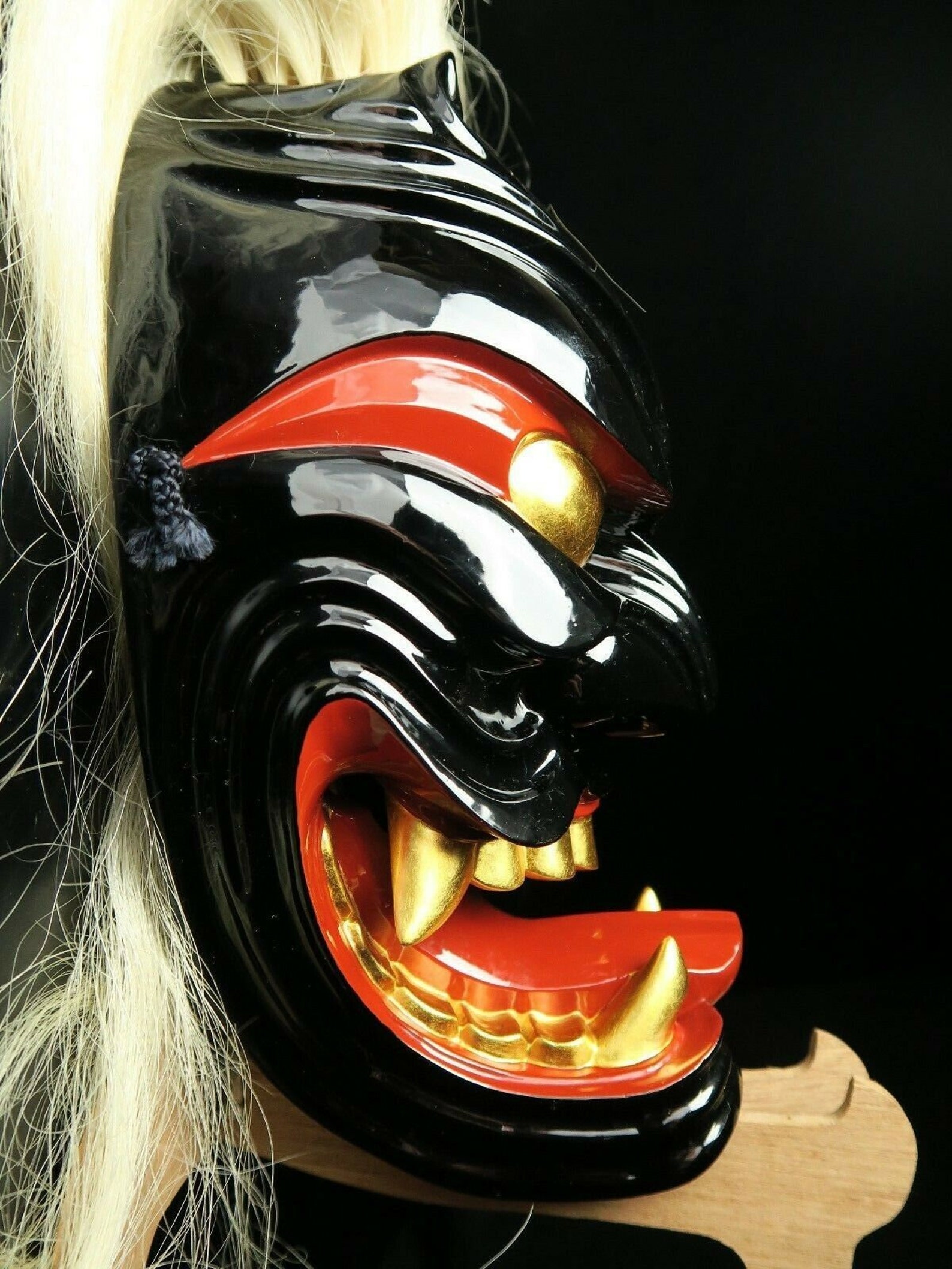 Master Craftsmanship Japanese Wooden BURYU ONI Mask Japan - Etsy UK