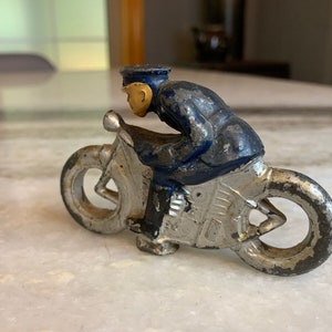 Antique Leaded Figure/figurine Bike/motorcycle Macabre Apocalyptic ...