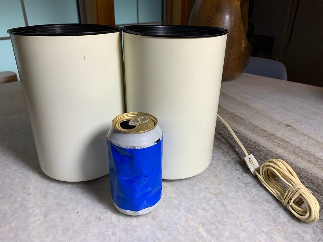 2: Vintage Mid Century Modern Canister Metal Table Top Spot Light Lamp ...