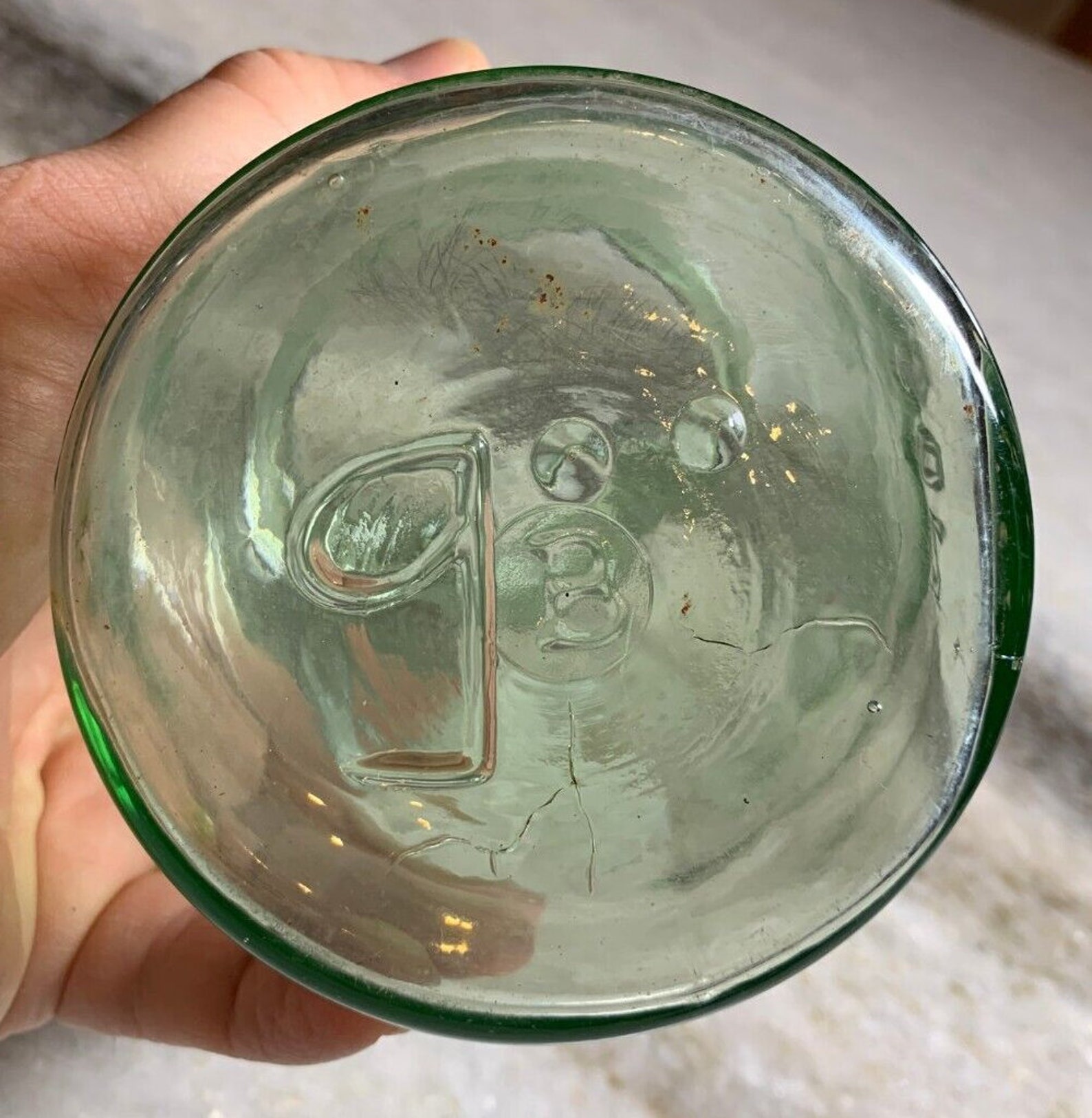 Rare Ball Mason Jar Misprint / Misprinted / Error " G " Bottom W/ Dots ...