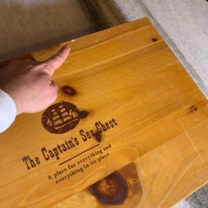 Extra Large Wood Wooden Sea Chest Pirate Treasure Chest Ships Knick ...