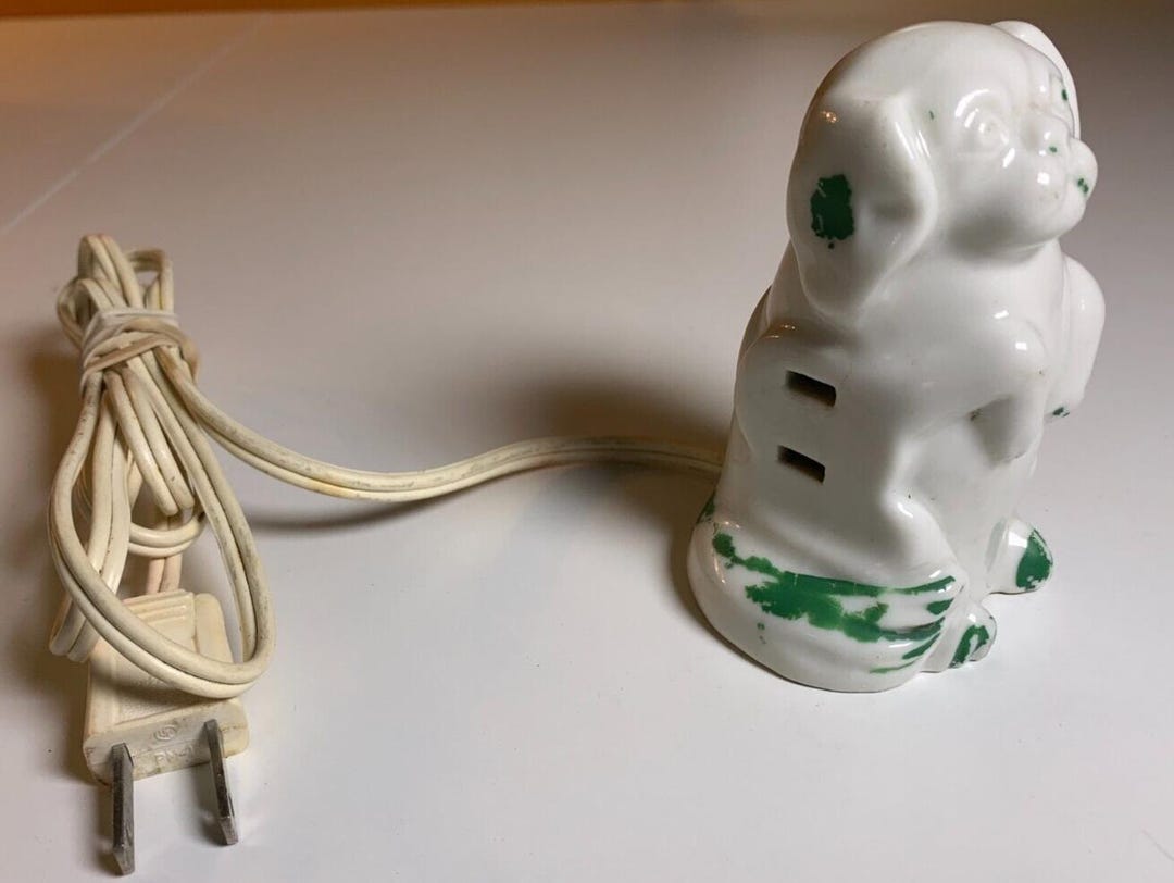 Rare Rca Antique Vintage Porcelain Ceramic Dog Extension Cord 3-way 3 ...