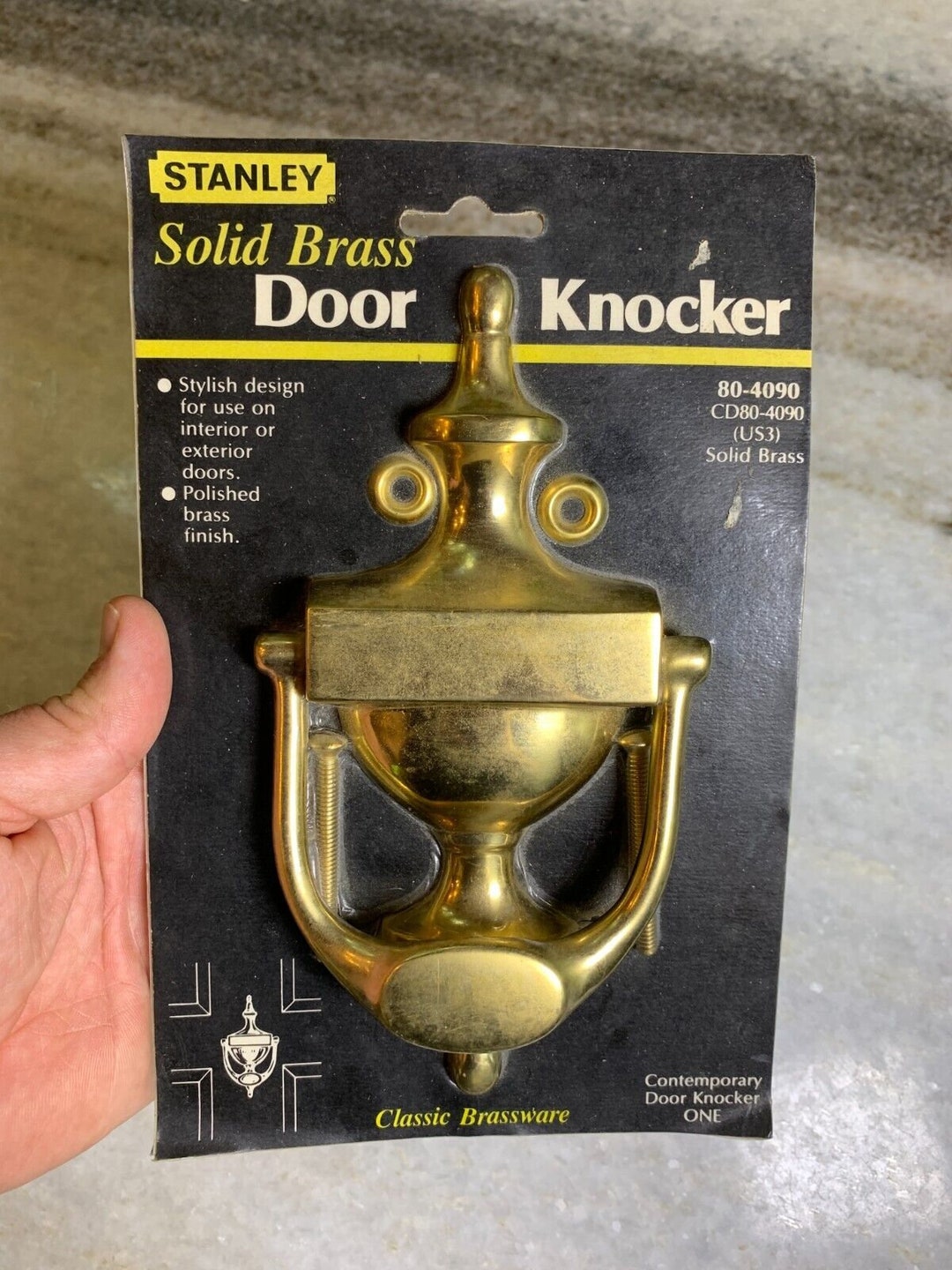 Stanley Solid Brass Gold Golden Traditional Door Knocker Door-knocker ...