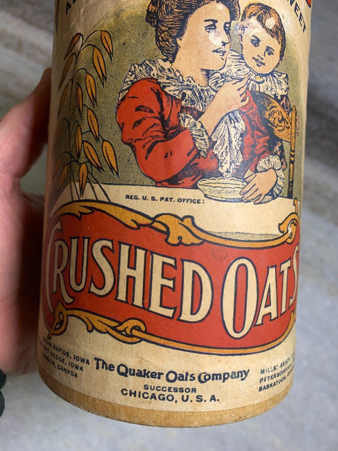 Antique Victorian Ephemera Quaker Oats Mother's Mothers Oats Store Box ...