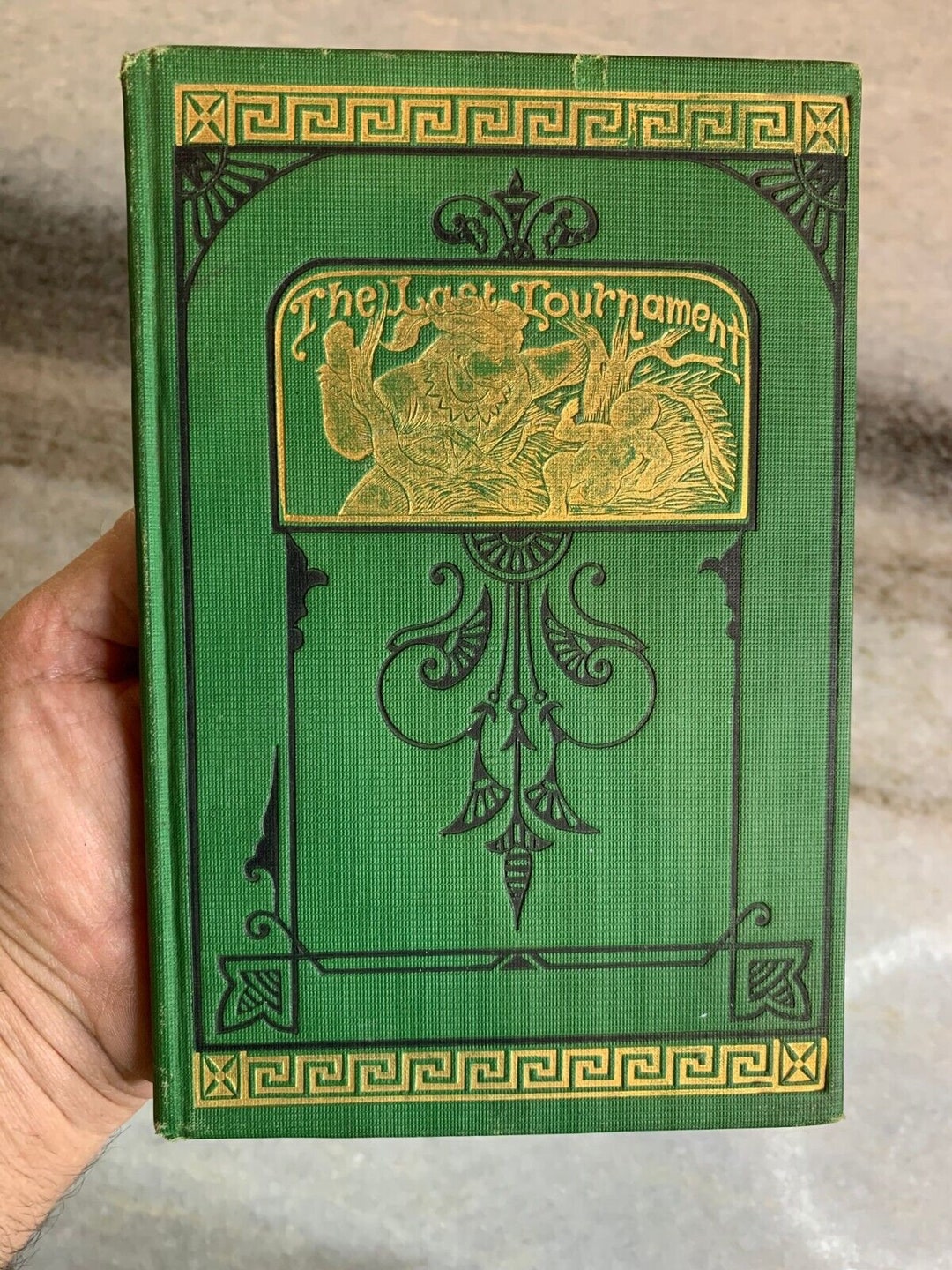 Antique Victorian Embossed Gilded Book the Last Tournament by Alfred ...