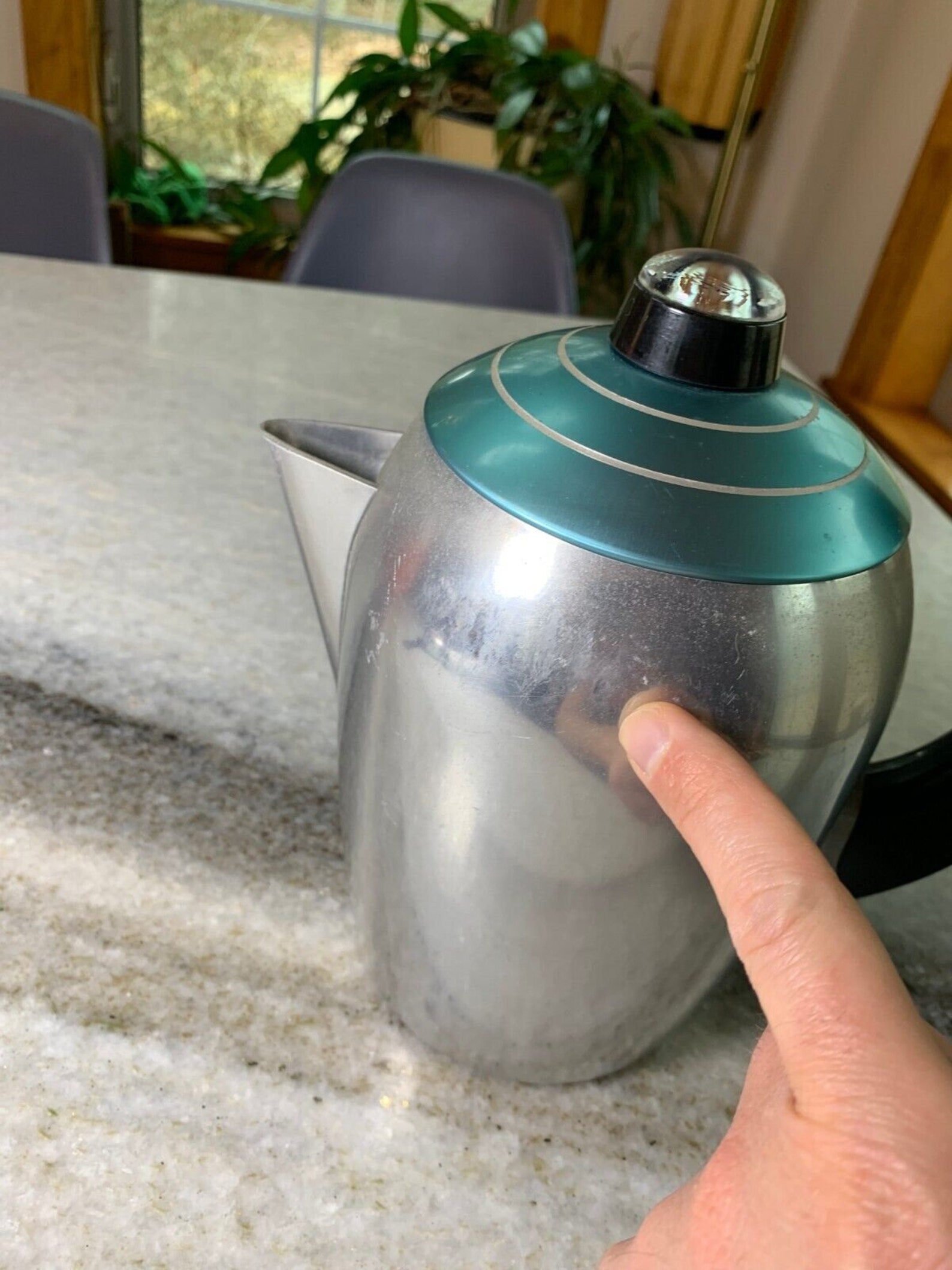 Antique Vintage Wear-ware Wearware Perculator Percolator Kettle ...