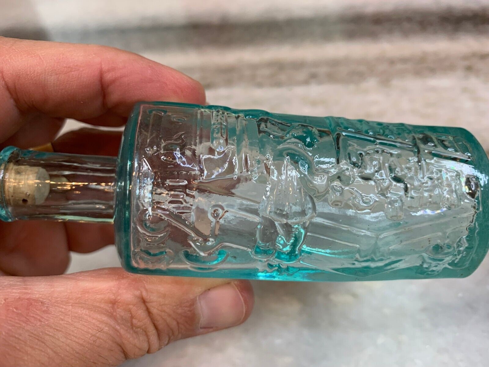Rare Early Antique 1800s Colonial Alchemy Medicine Glass Bottle Tooled ...