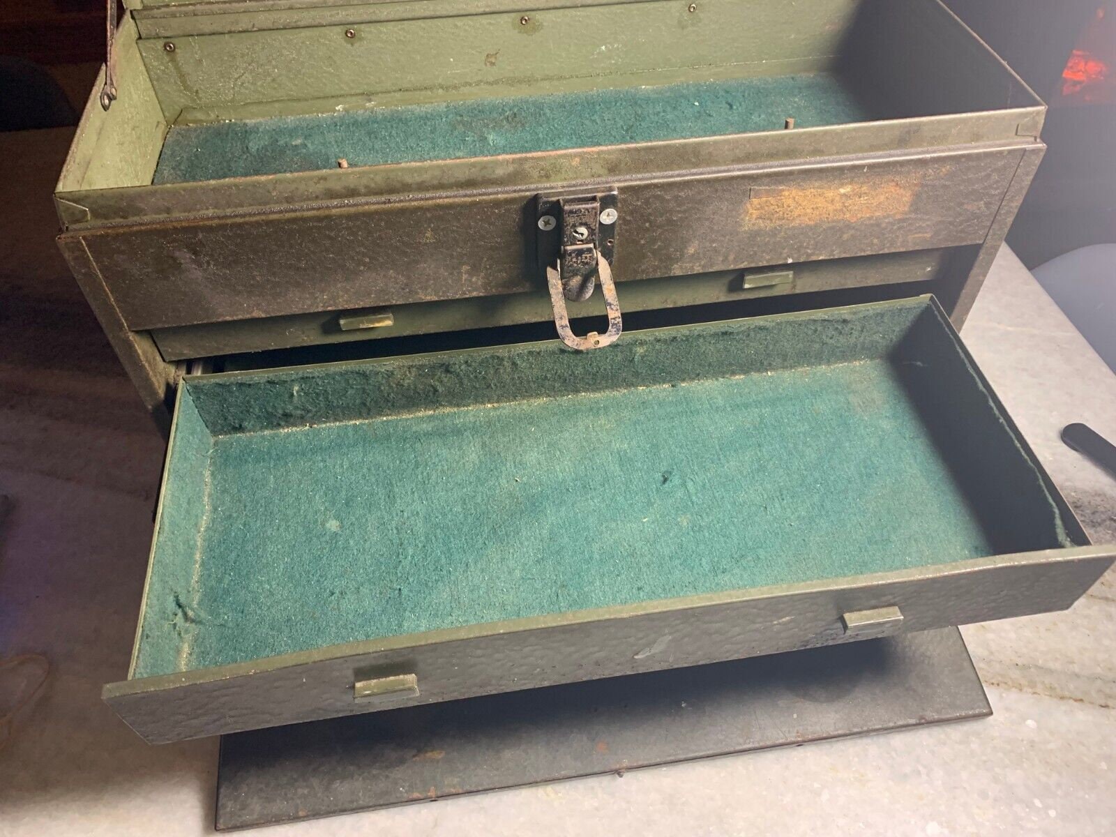 Antique Vintage Kennedy Kit Metal Tool Box Toolbox Bighorn Big Horn ...