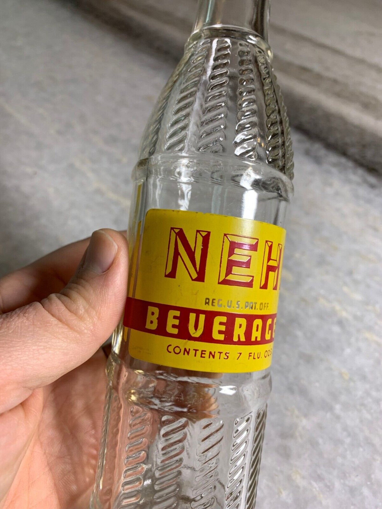 Vintage Antique 1950s 55 Art Deco Acl Soda Bottle Nehi Bottle Huron ...