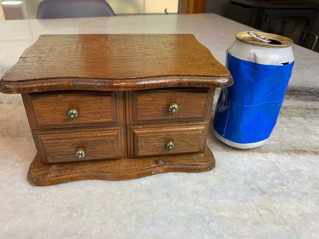 Vintage Small Curiosity Trinkets Knick-knack Storage Box/cabinet ...