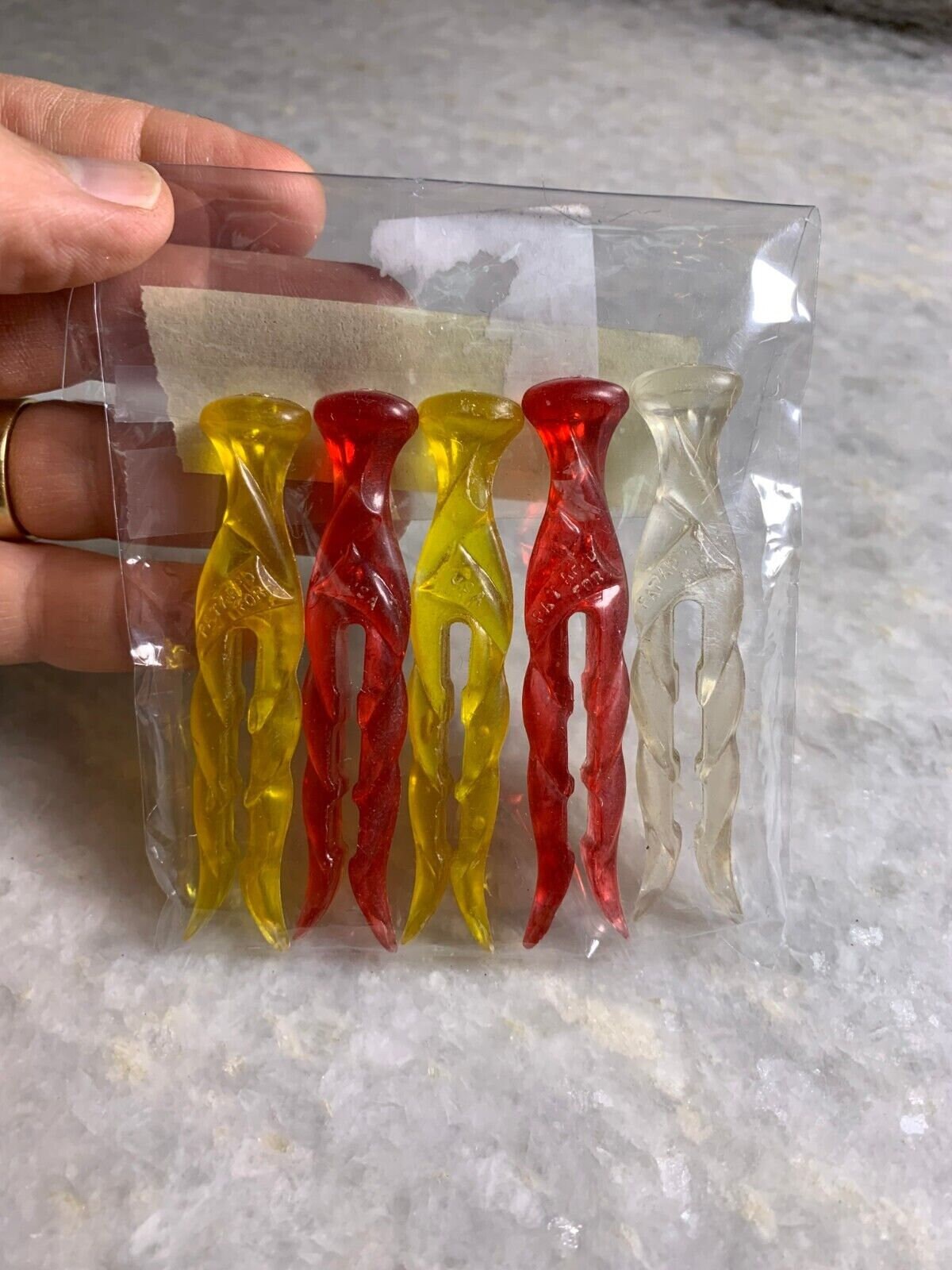 Rare Antique Vintage Art Deco Translucent Clothes Pins Clothespins ...