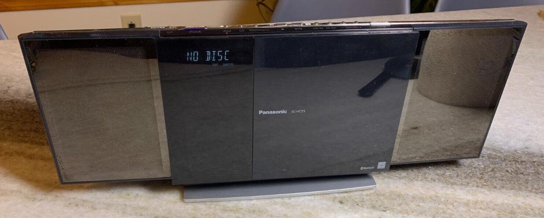 Panasonic Compact Micro Thin Desktop Counter Table Radio Cd Player W ...