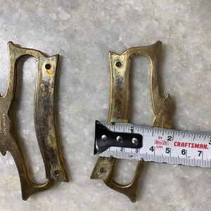 Antique Vintage Mid Century Modern Mcm Steel Metal Handle Handles Gold ...