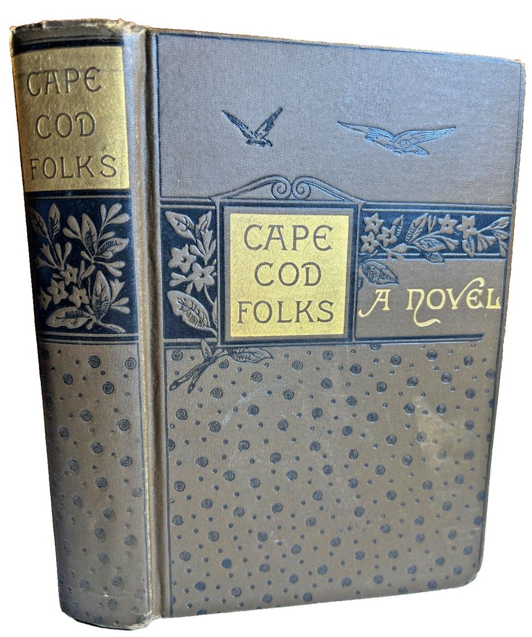 Antique Victorian Gilt Ornate Fancy Decorative Book Cape Cod Folks ...